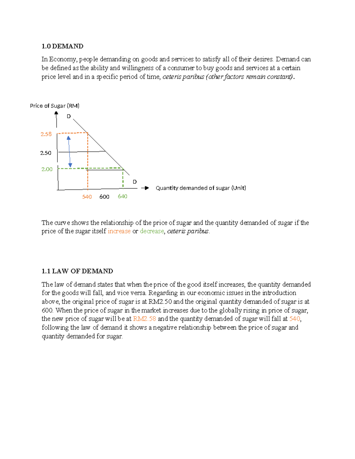 ECO162 Group Assignment - 1 DEMAND In Economy, people demanding on ...
