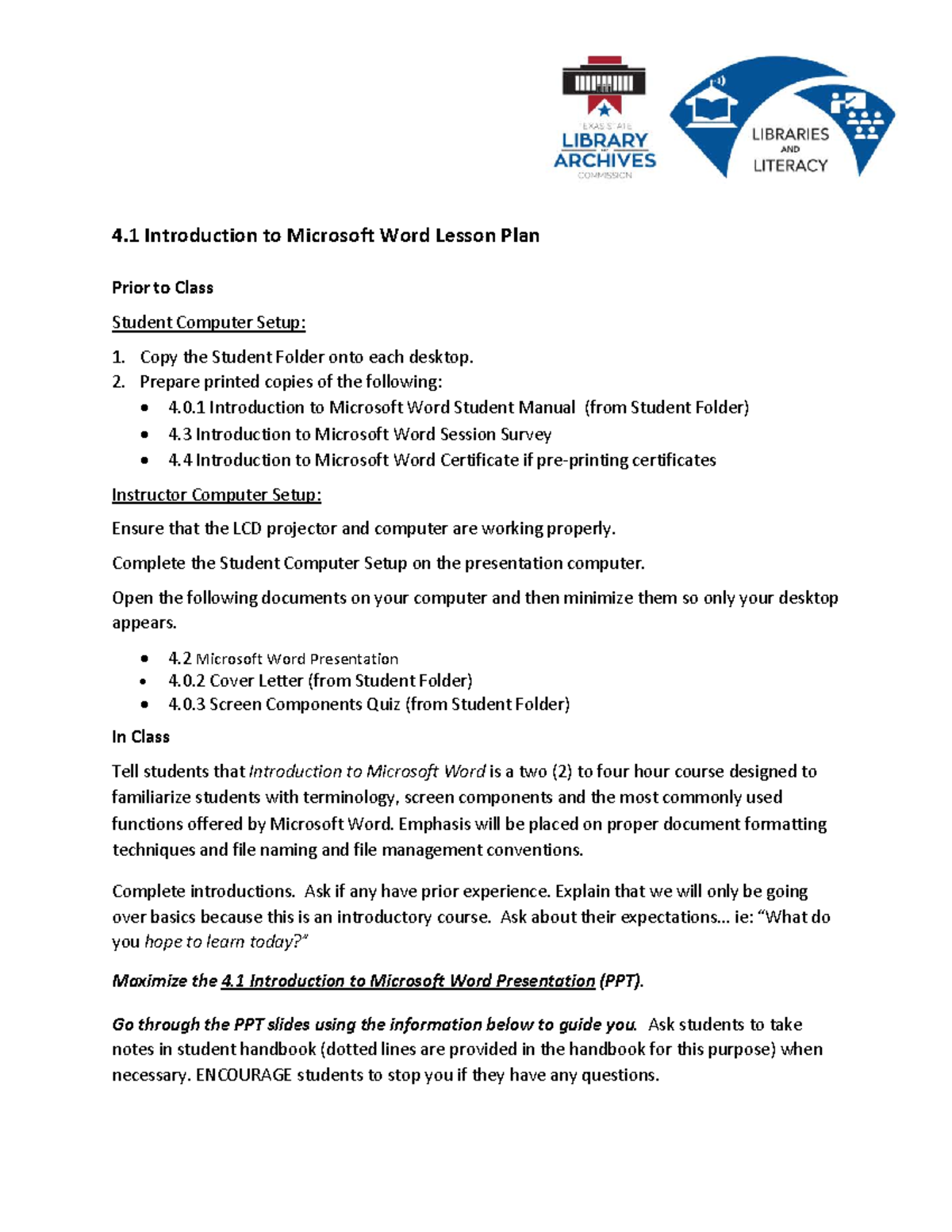4 1 Introduction To Microsoft Word Lesson Plan Prepare Printed Copies 4-1-introduction-to-microsoft-word-lesson-plan-prepare-printed-copies