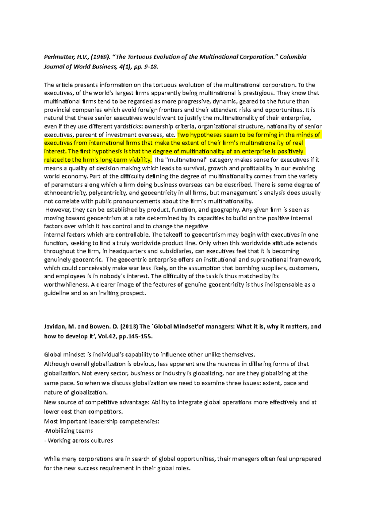 Ccm Articles - Perlmutter, H., (1969). “The Tortuous Evolution of the ...