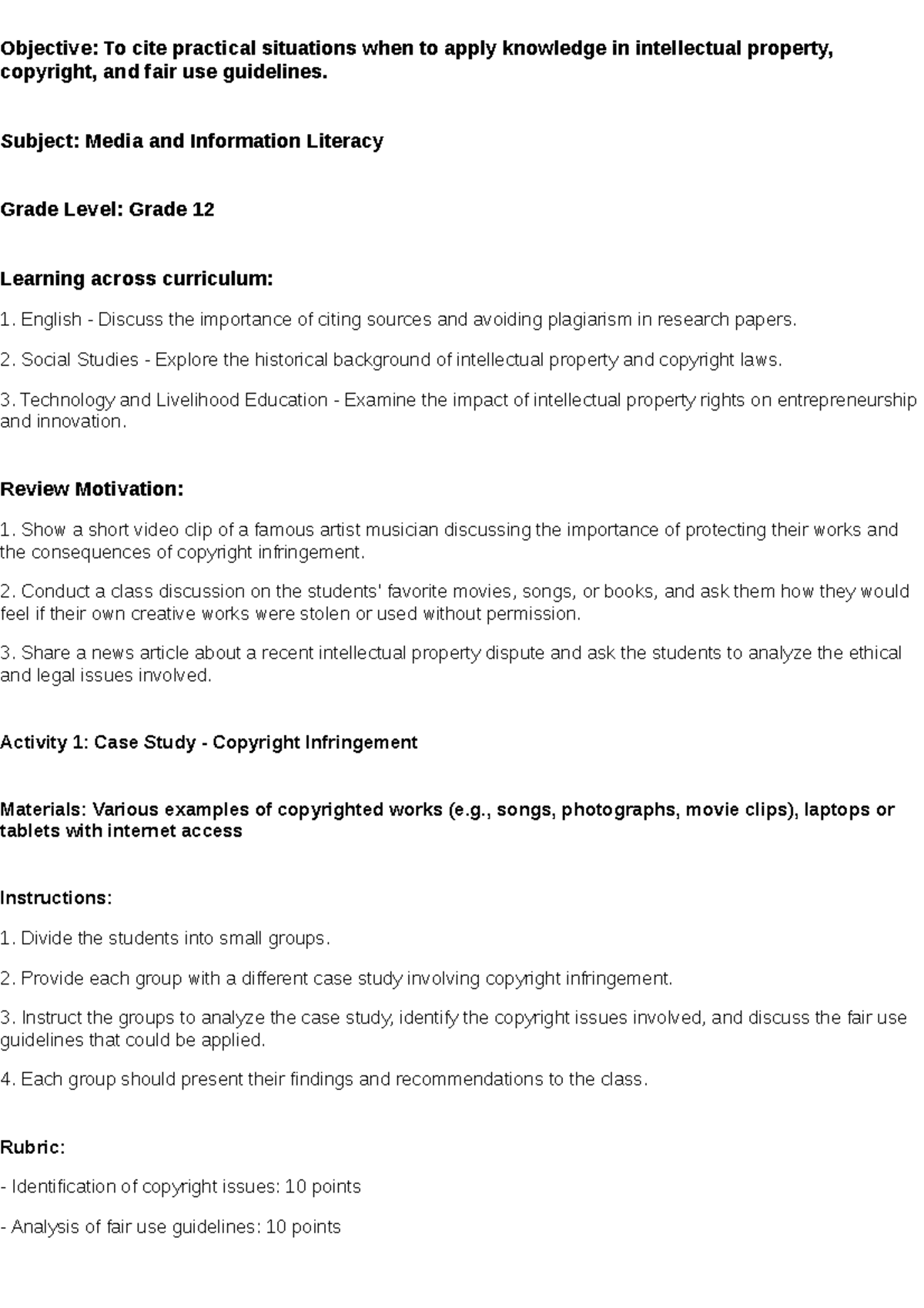 Cite practical situation when to apply knowledge in intellectual ...