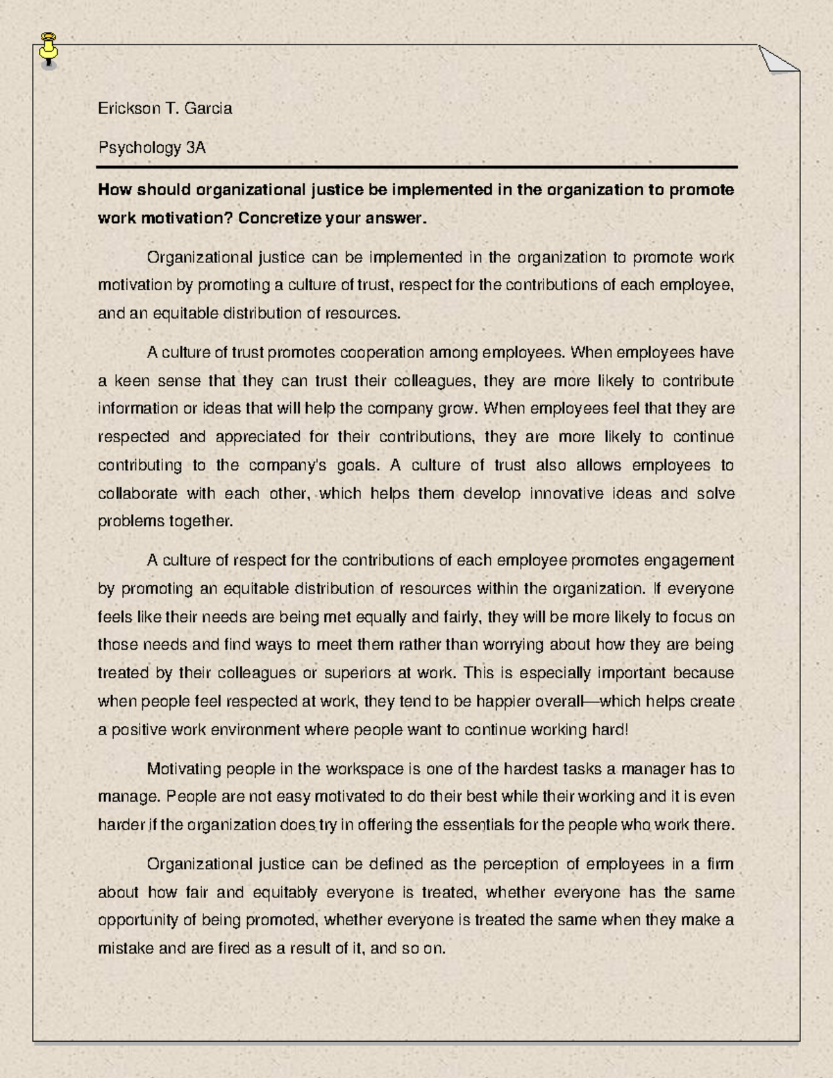 Garcia, Erickson Individual Activity - Essay IO - Erickson T. Garcia ...