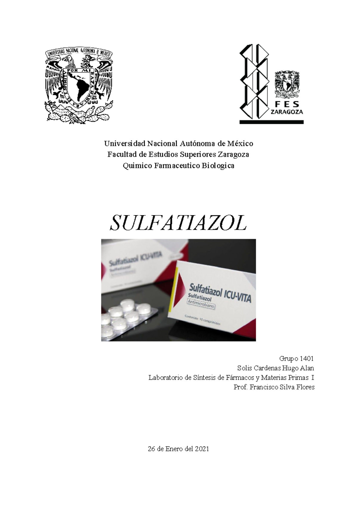 Monografía de Sulfatiazol - Universidad Nacional Autónoma de México ...