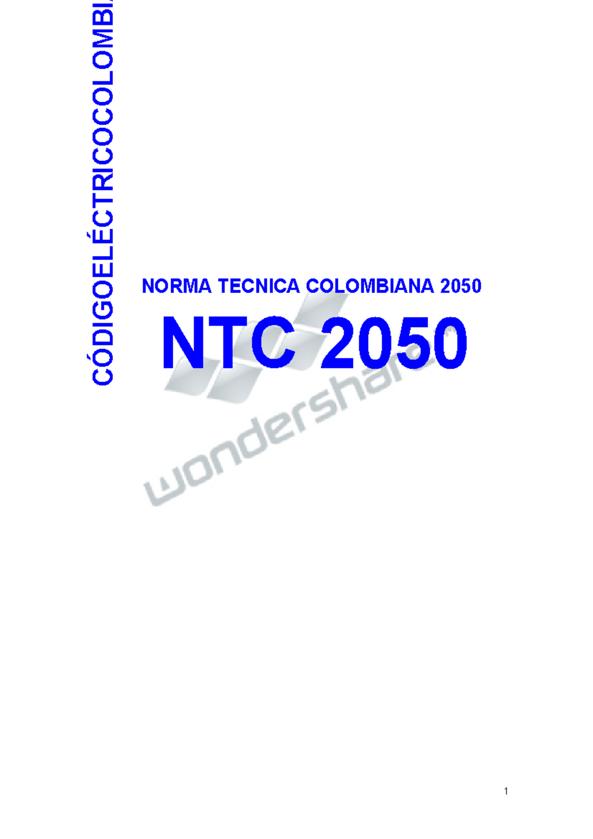 NTC 2050 - Lecture notes 1-4 - NORMA TECNICA COLOMBIANA 2050 NTC 2050 1 ...