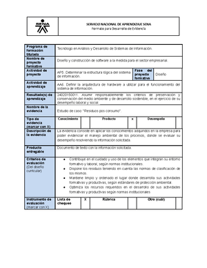 AP01-AA2-EV05. Especificación de los requerimientos funcionales y no funcionales del sistema ...