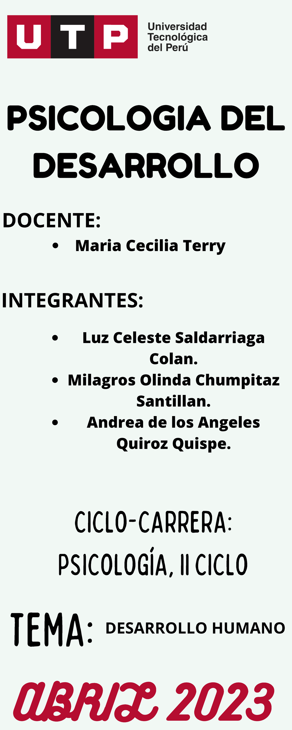 Tarea semanal 2 - PSICOLOGIA DEL DESARROLLO DOCENTE: Maria Cecilia ...