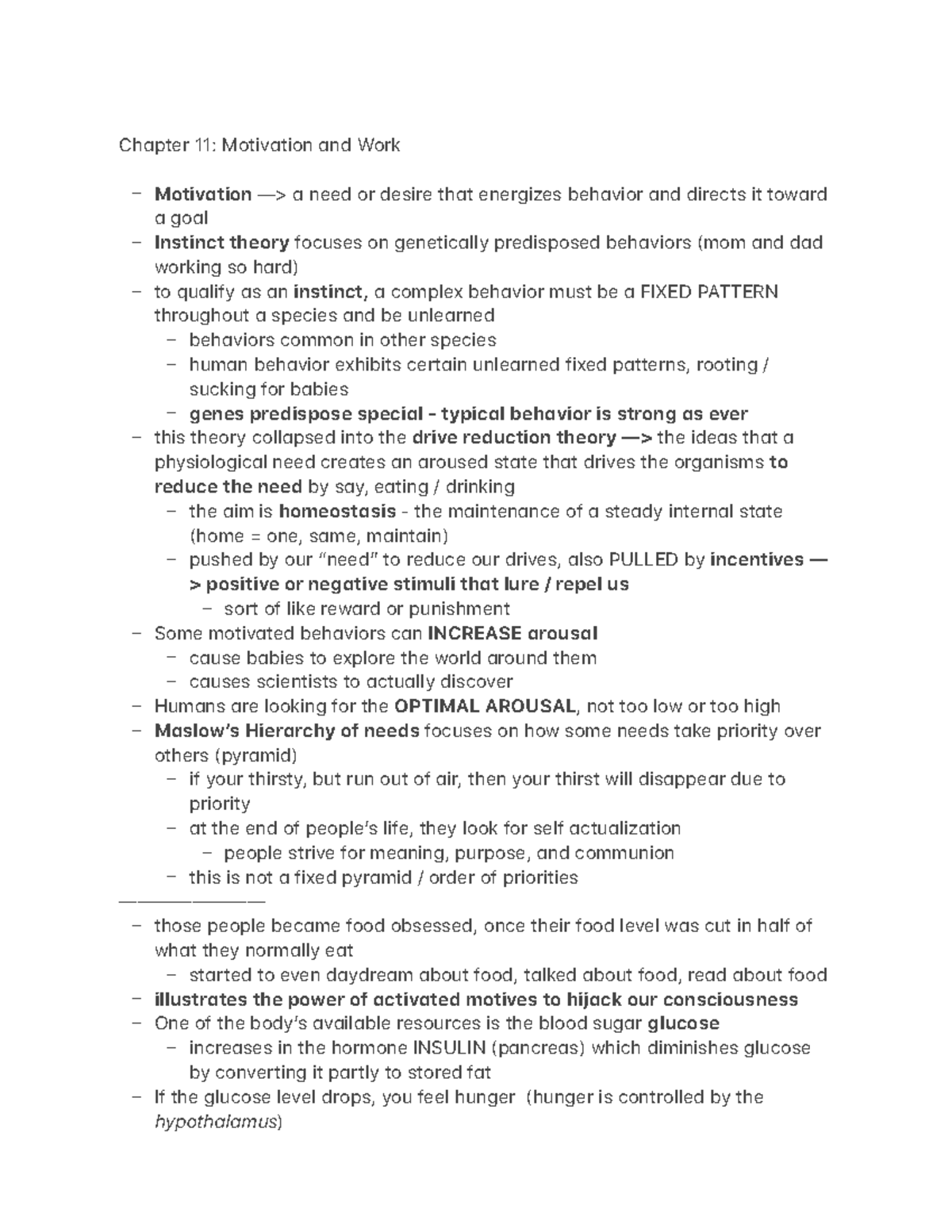 Chapter 11 Motivation and Work ...