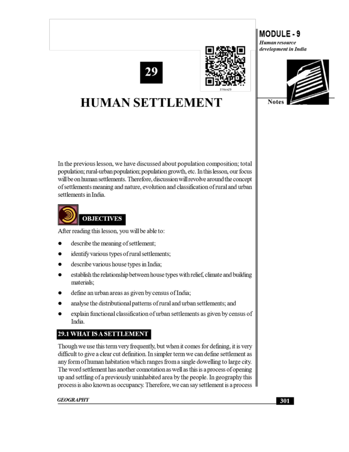 Human settlement - Geography lectures notes - Geogarphy - Studocu