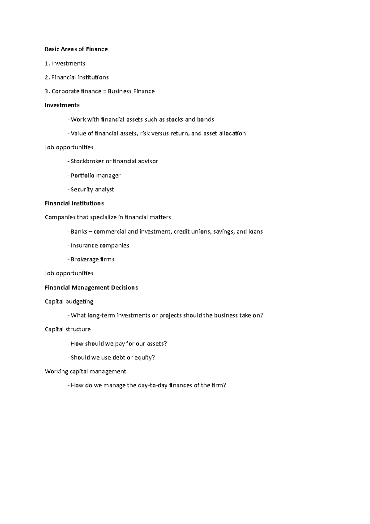 Notes Fin203 FORMULA SHEET - FIN203 - SUSS - Studocu