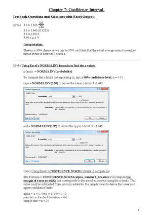 Chapter 6 - Tutorial Guide Exercises - Chapter 6: Sampling and Sampling Distributions: Question ...
