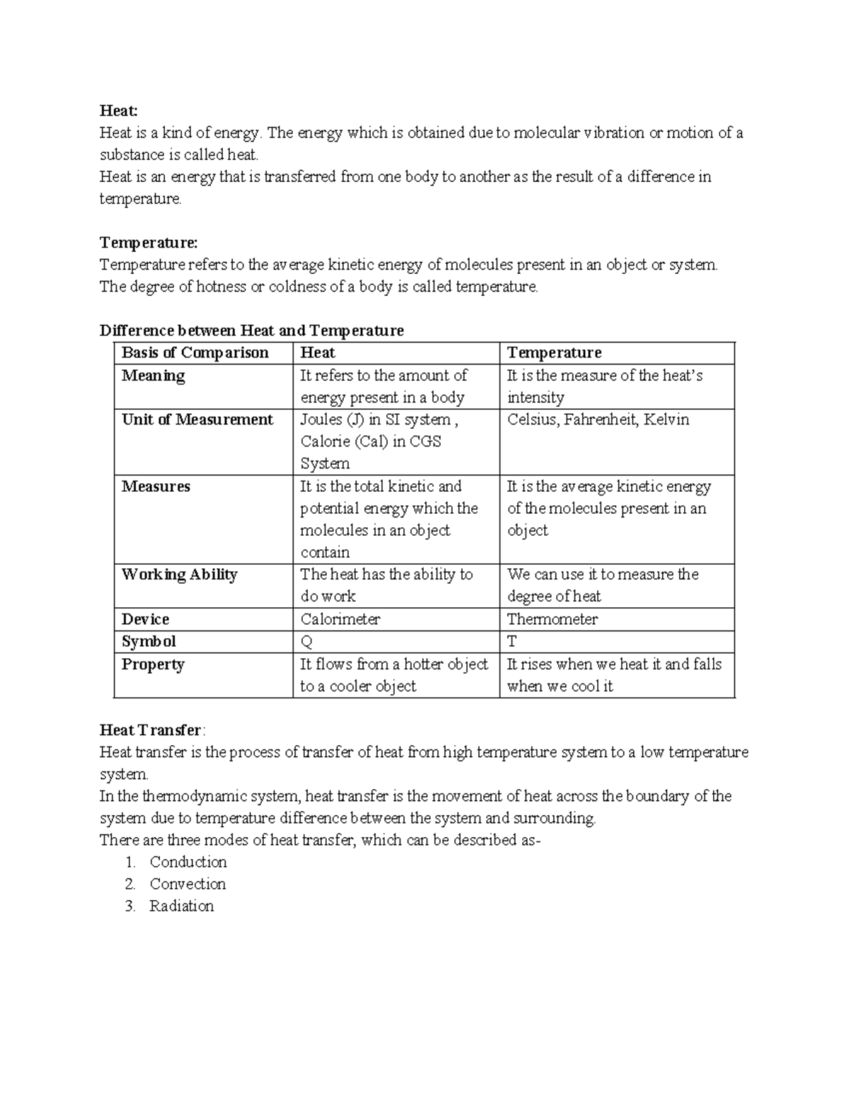 Heat & Temperature - Basic Science lecture for Diploma in Nursing - Heat: Heat is a kind of ...