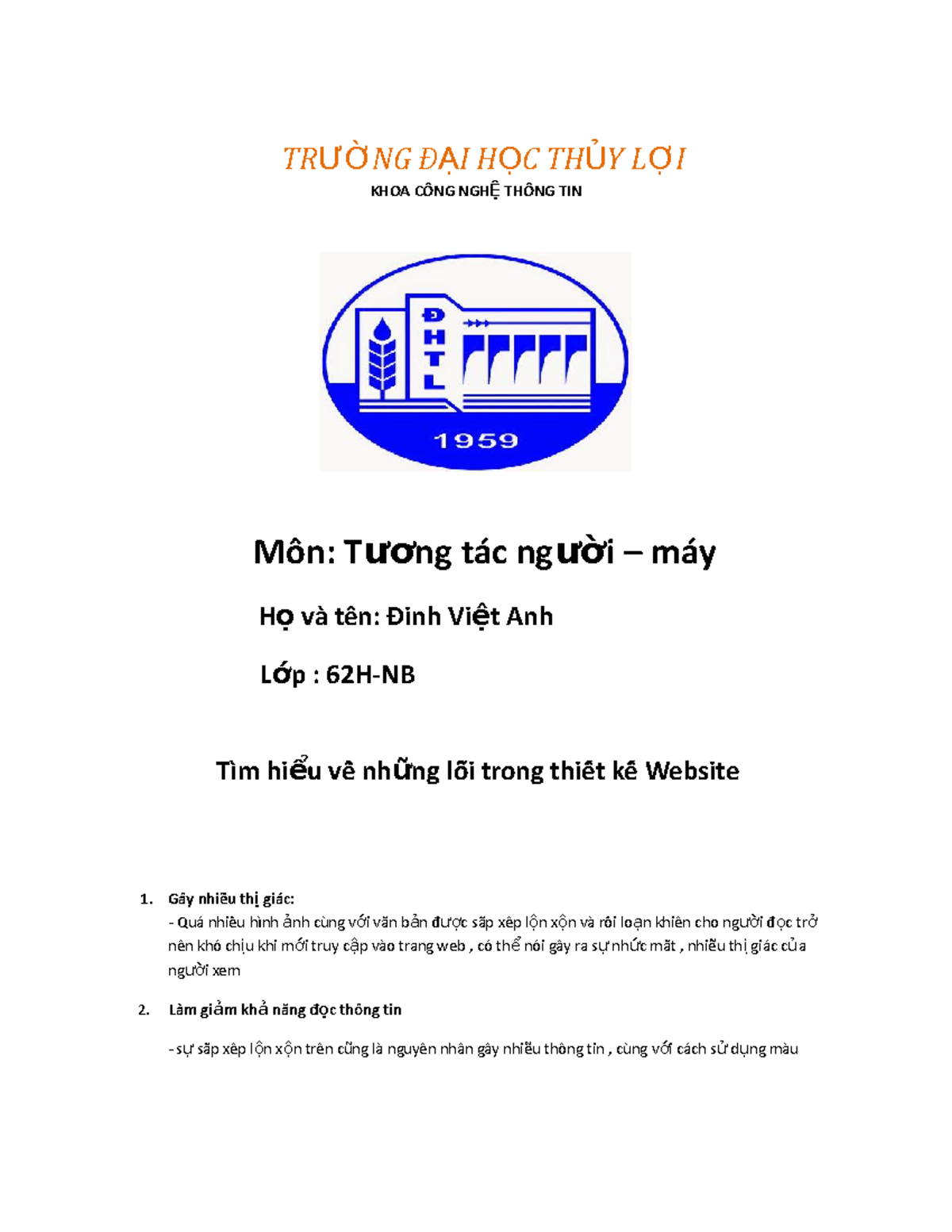 BTL1 - T ng t c ng i-m y - bai tap ve mon Tuong tac nguoi - may - TR ƯỜNG Đ ẠI H ỌC TH ỦY L ỢI ...