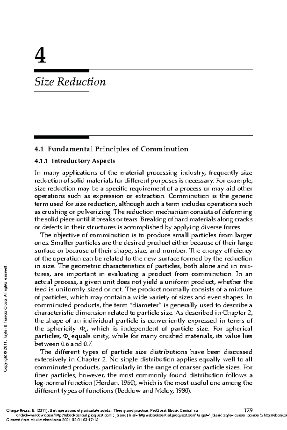 Size Reduction - Lecture notes - 4 Size Reduction 4 Fundamental ...