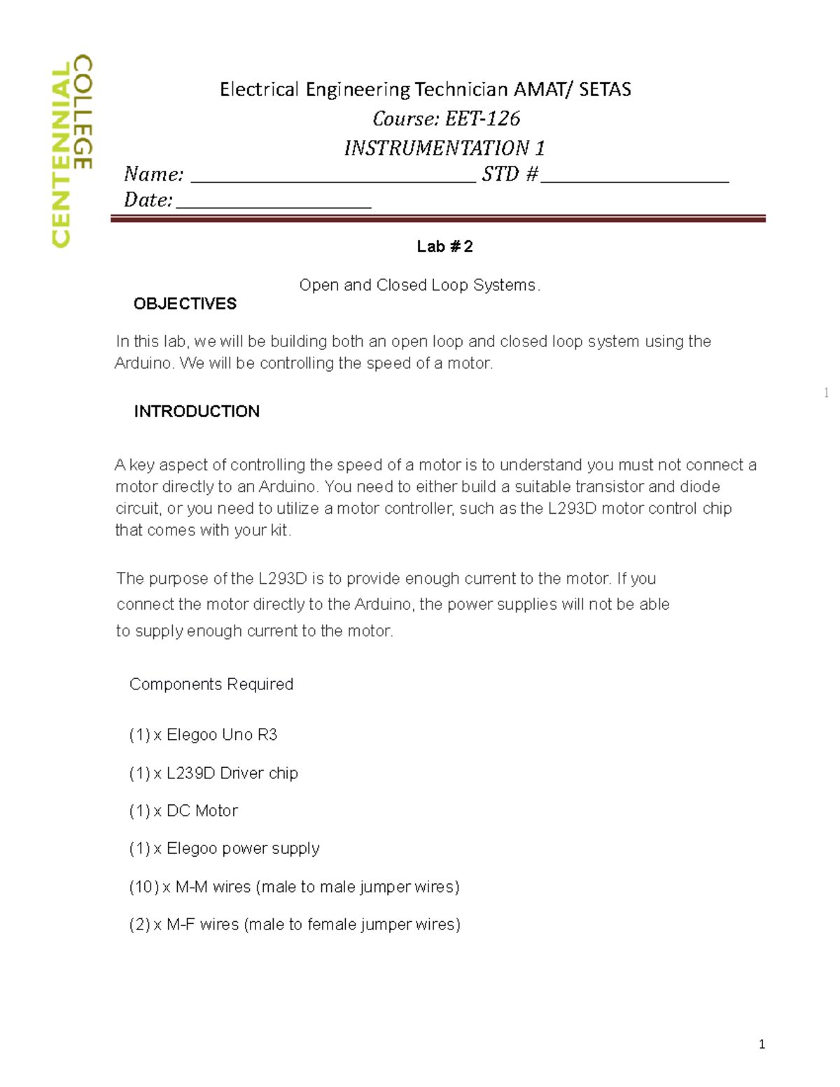 EET-126 Simulation LAB 2 - Electrical Engineering Technician AMAT/ SETAS Course: EET- - Studocu