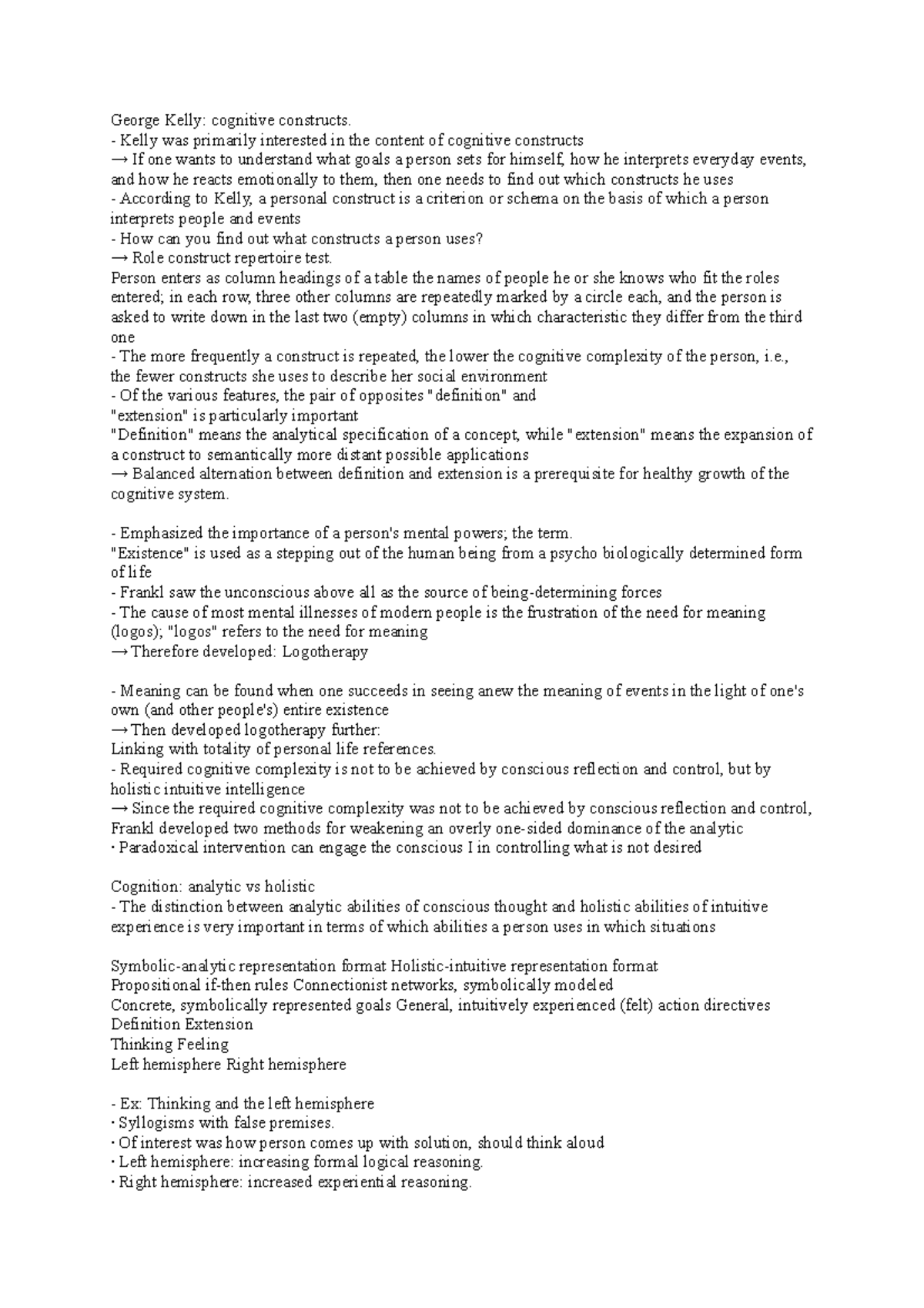 George Kelly - Introduction To Psychology - George Kelly: cognitive ...