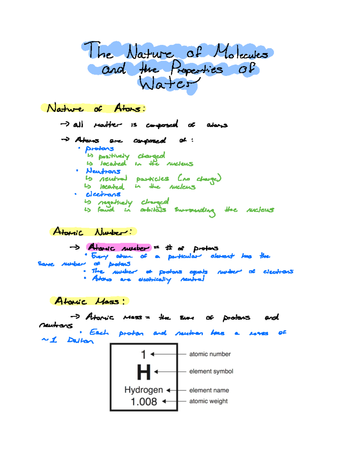 Biology 198 Chapter 2 Notes - BIO 198 - Studocu