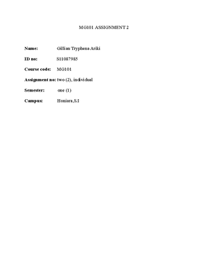 MG312 course outline s2 2023 - MG 312 Organisational Change and Development COURSE OUTLINE - Studocu