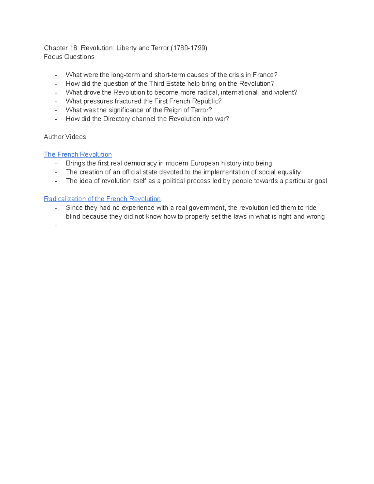 Ch 16 - The West: A New History - Chapter 16: Revolution: Liberty and ...