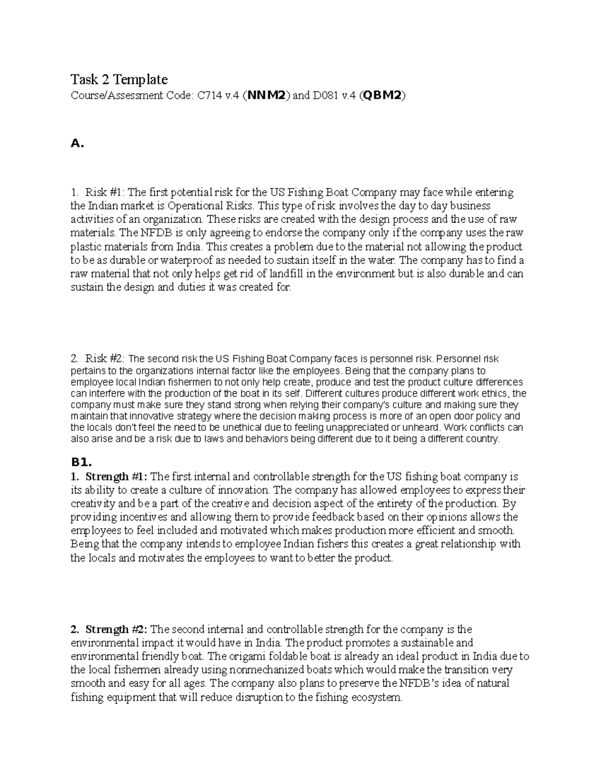 Task 2 innovative - pass - D081 - WGU - Studocu