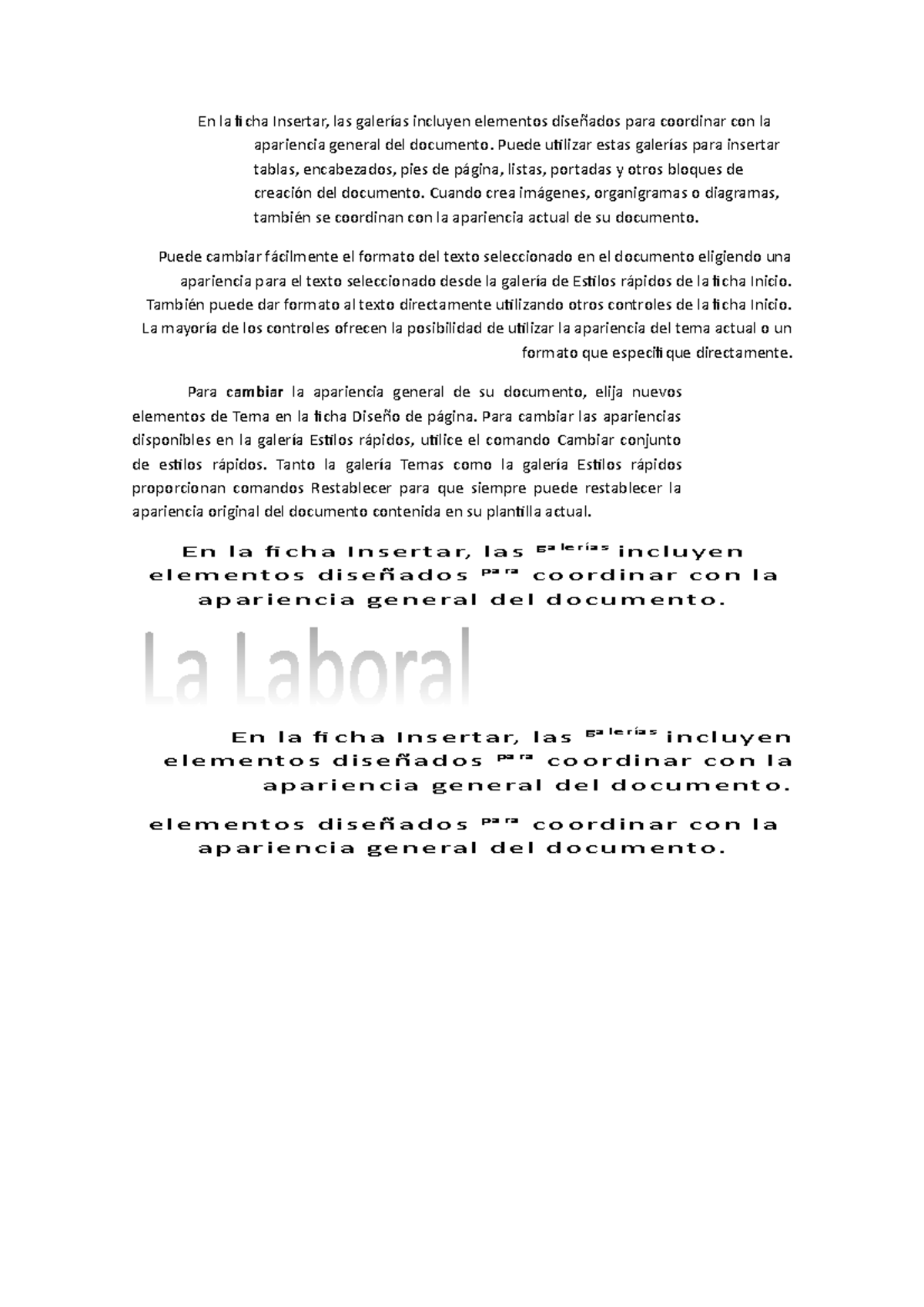 Exlicacion Word 1 - Explicación word - En la ficha Insertar, las ...