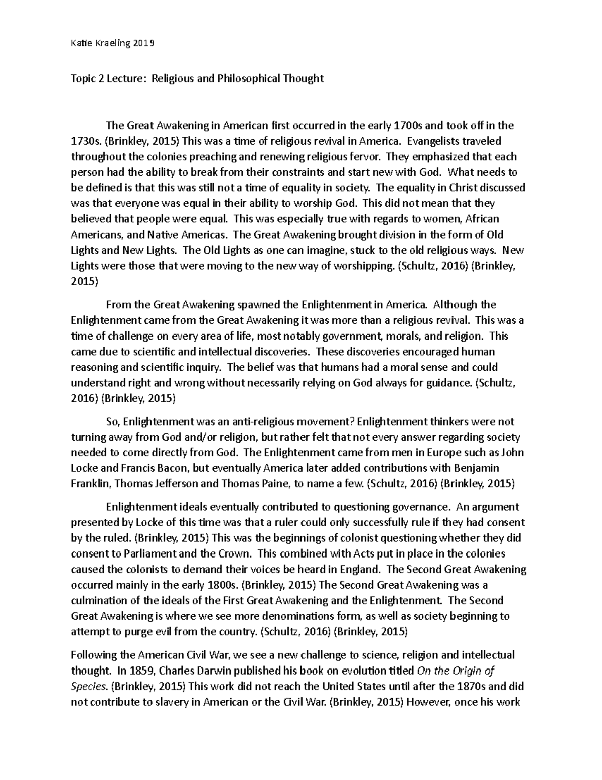 Topic 2 lecture - Topic 2 Lecture: Religious and Philosophical Thought ...