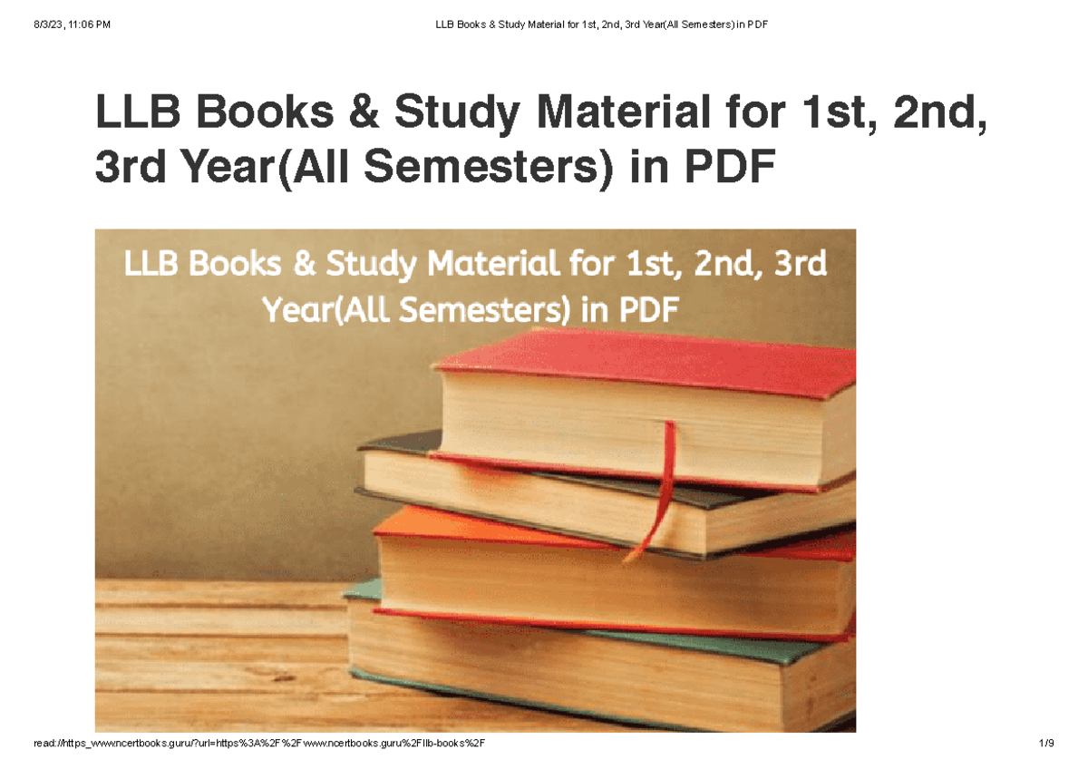 674831322 LLB Books Study Material for 1st 2nd 3rd Year All Semesters ...