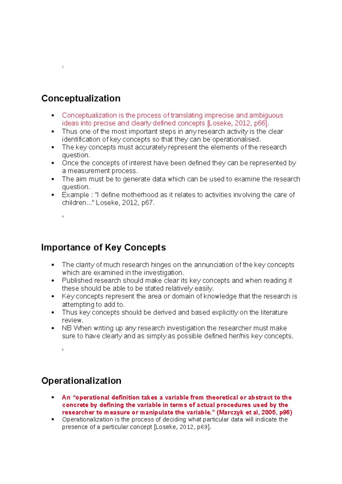 Week 5 notes - 3 Conceptualization Conceptualization is the process of ...