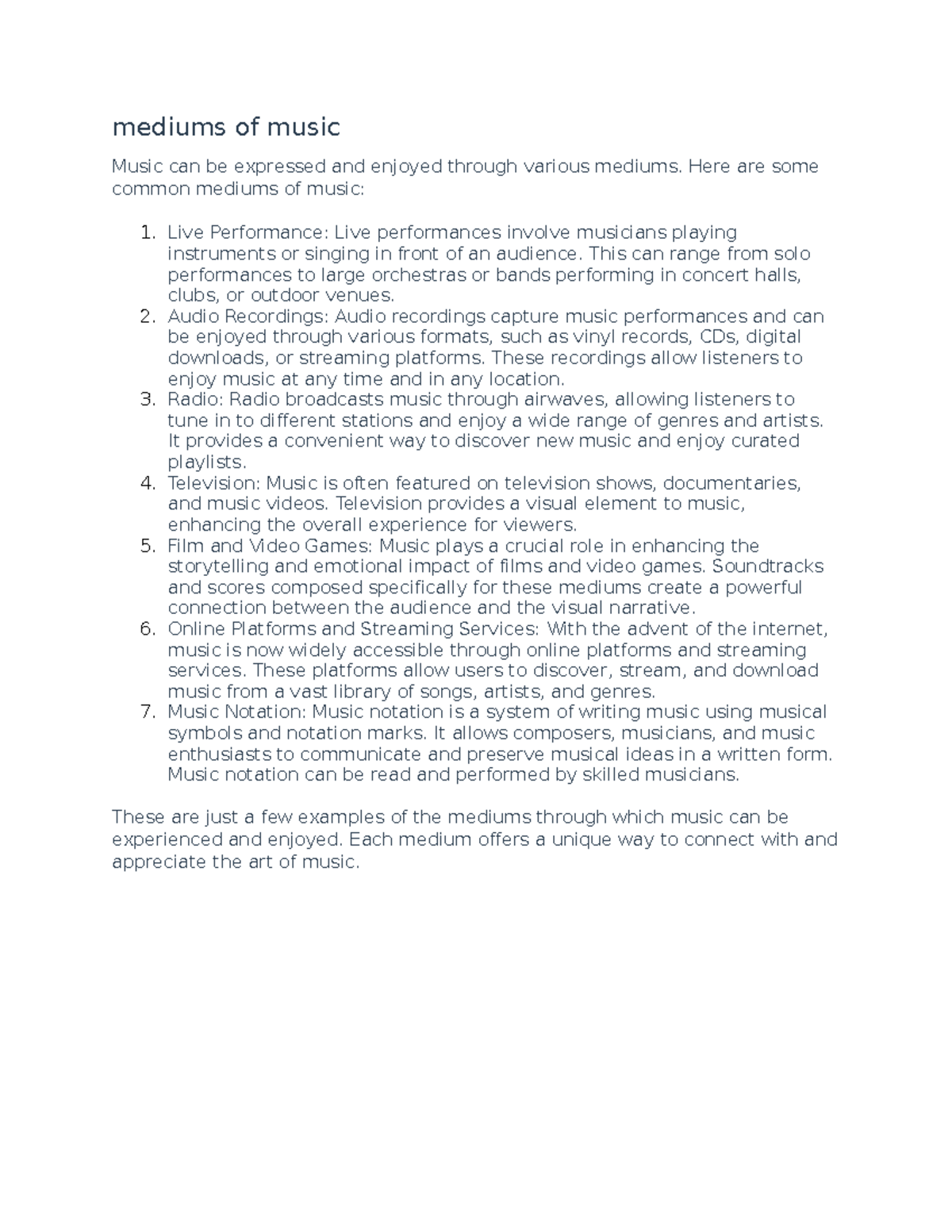 Inbound 7928547367062721829 - mediums of music Music can be expressed ...