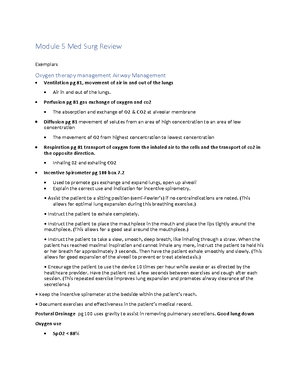 Study Guide Exam 4 - Study Guide Module 8 ABGs Respiratory acidosis 1 ...