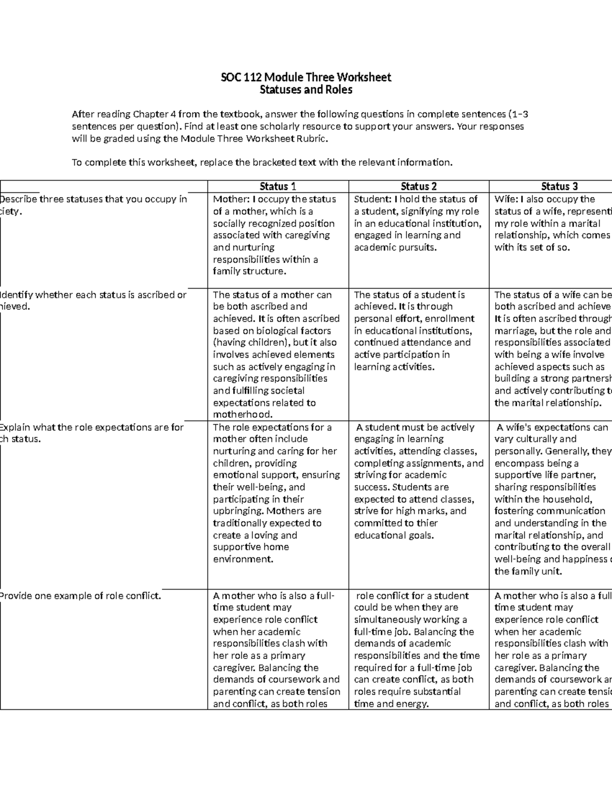 SOC 112 Done Module Three Worksheet - SOC 112 Module Three Worksheet ...
