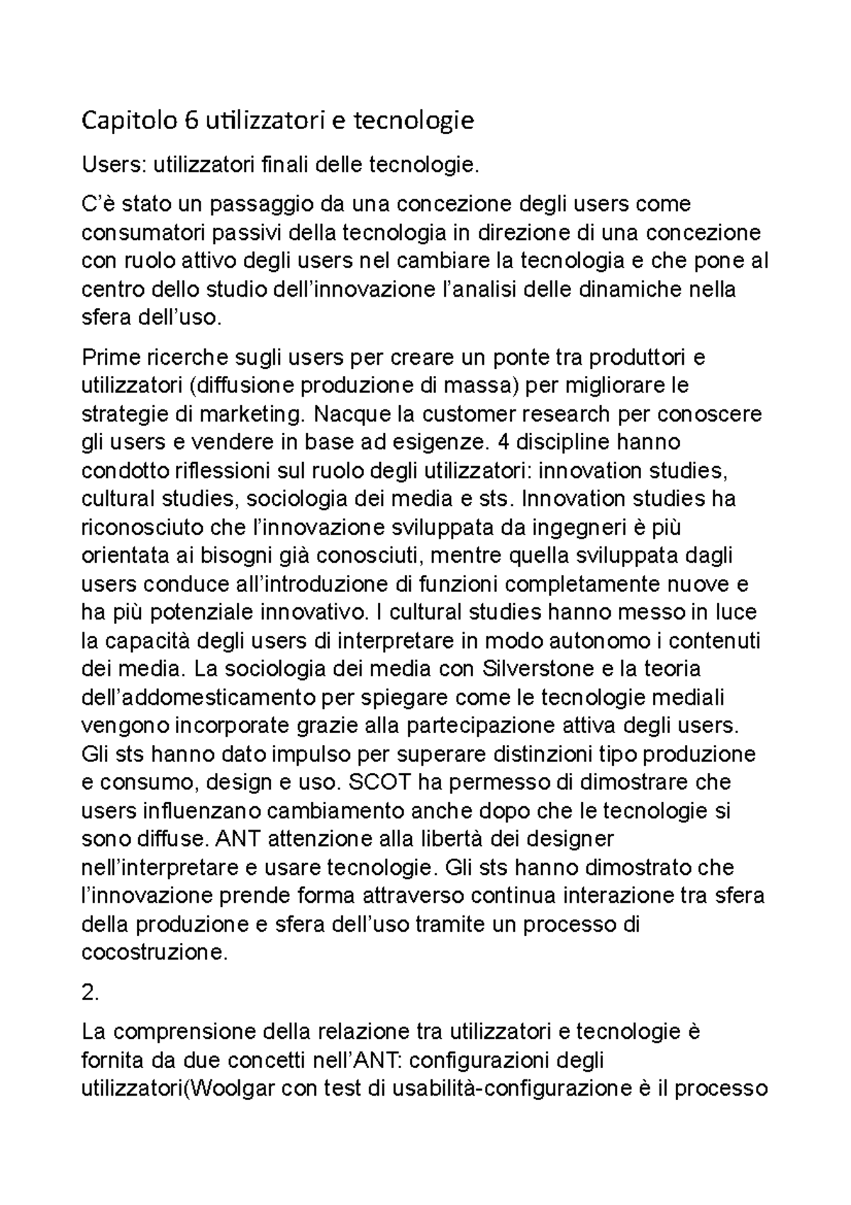 Capitolo 6 gli studi sociali sulla scienza e la tecnologia - Capitolo 6 ...