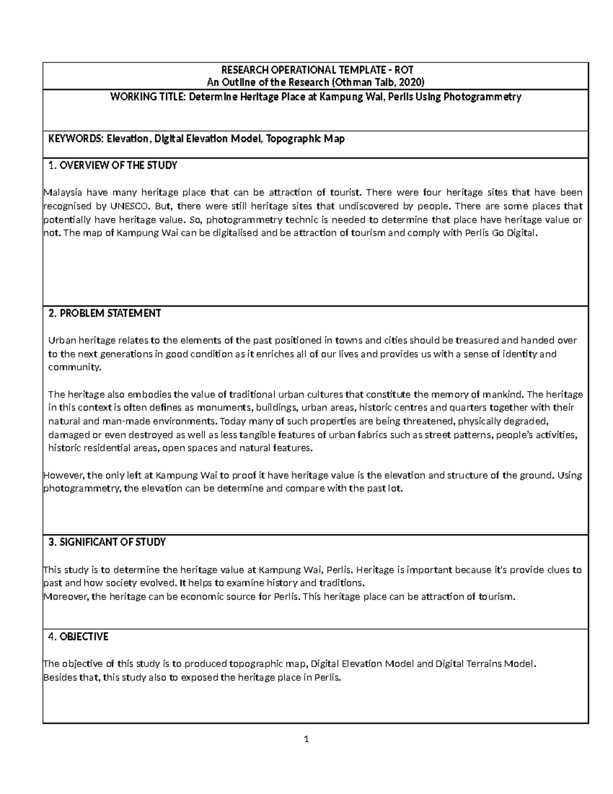 ROTplus Task converted new - RESEARCH OPERATIONAL TEMPLATE - ROT An ...