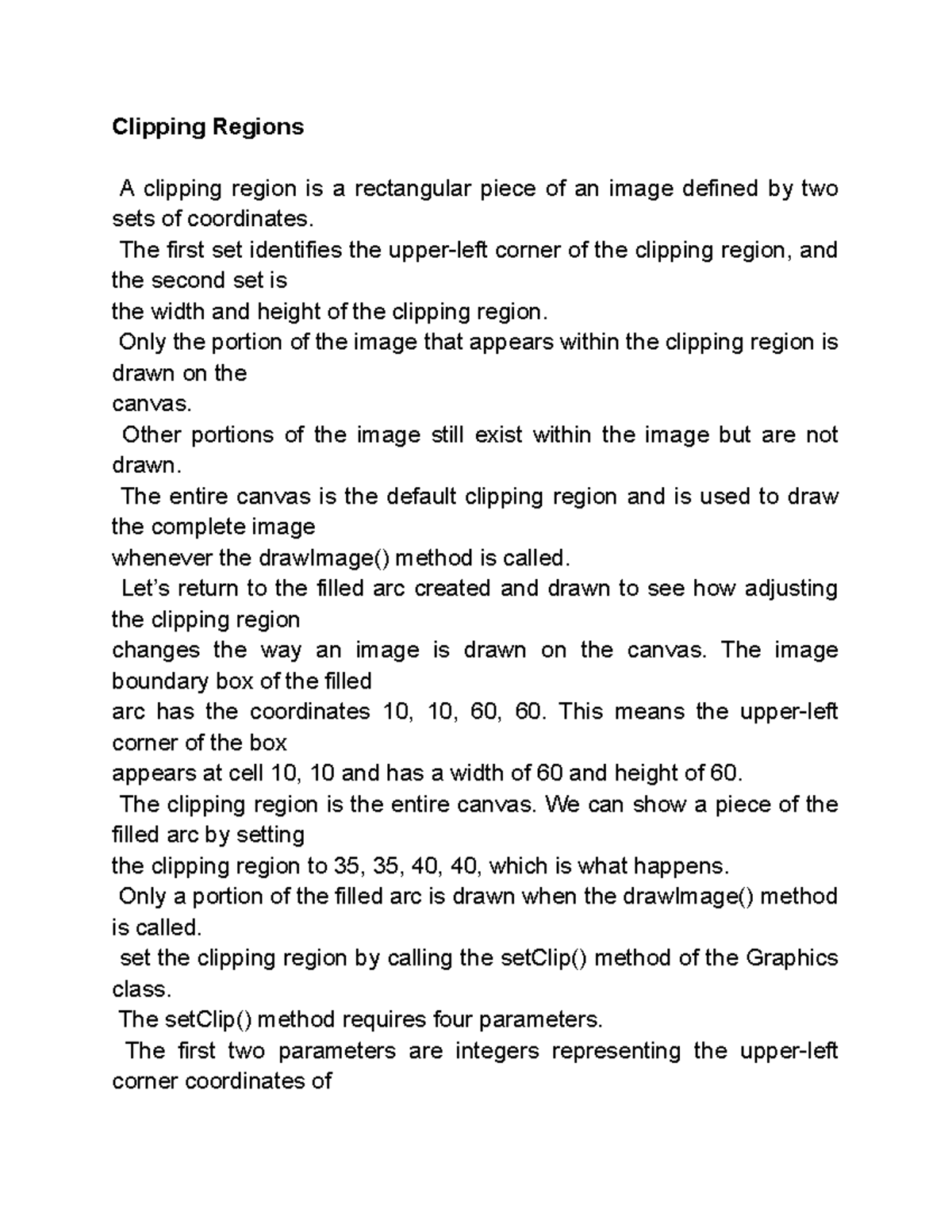 Clipping Regions (app development) - Clipping Regions A clipping region ...