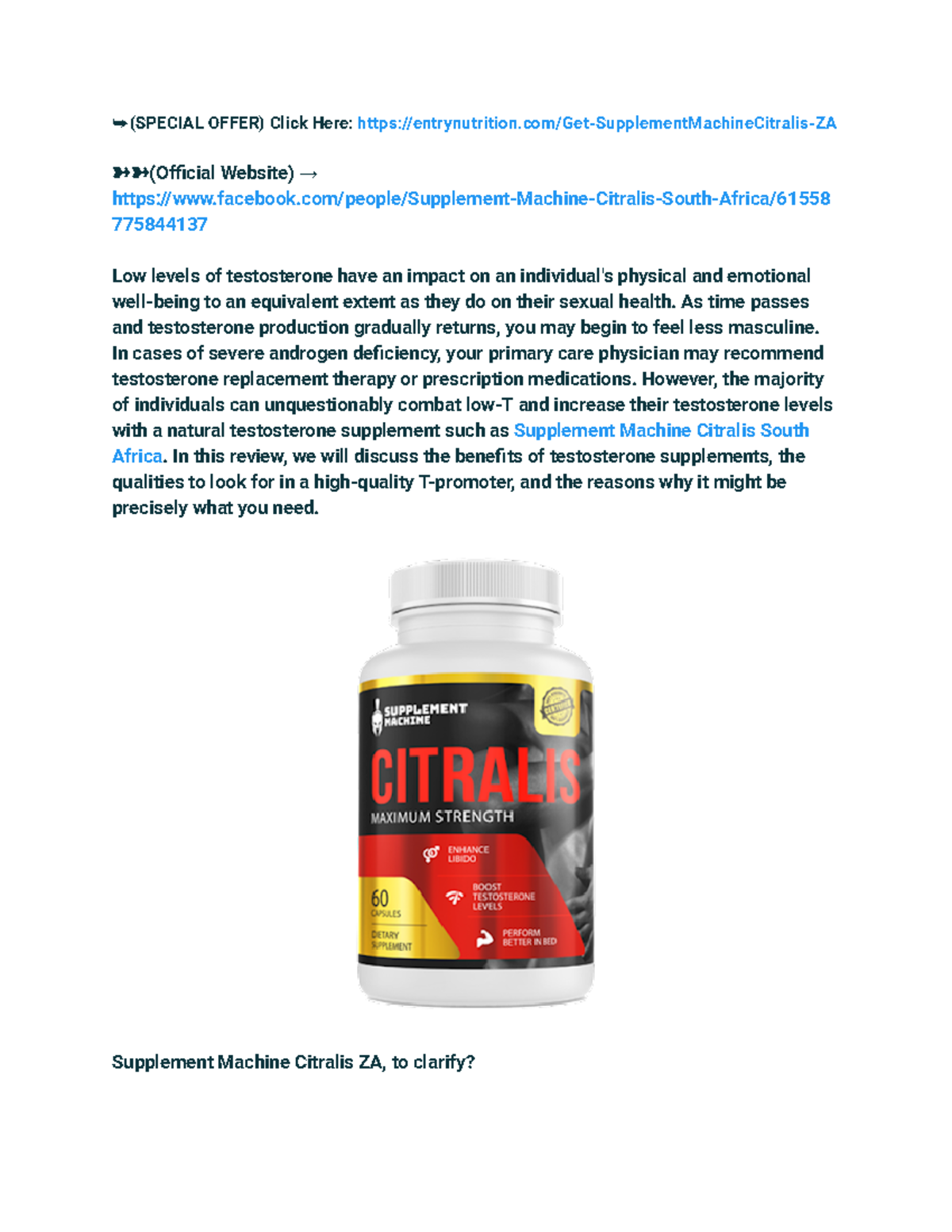 Supplement Machine Citralis ZA Does it improve semen volume - (SPECIAL ...