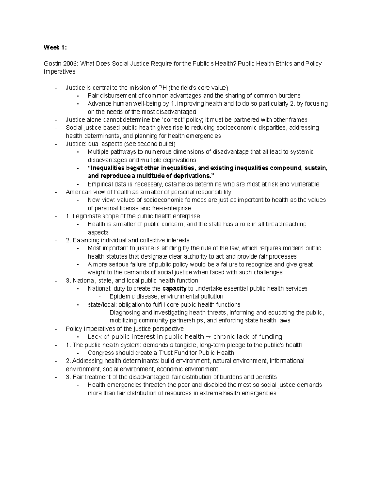 Research Paper Reading Notes - Week 1: Gostin 2006: What Does Social ...