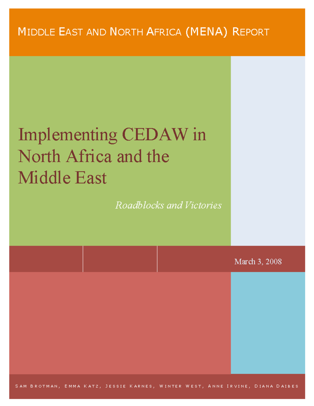 Cedaw Report MENAf - article/reading needed for research project and ...