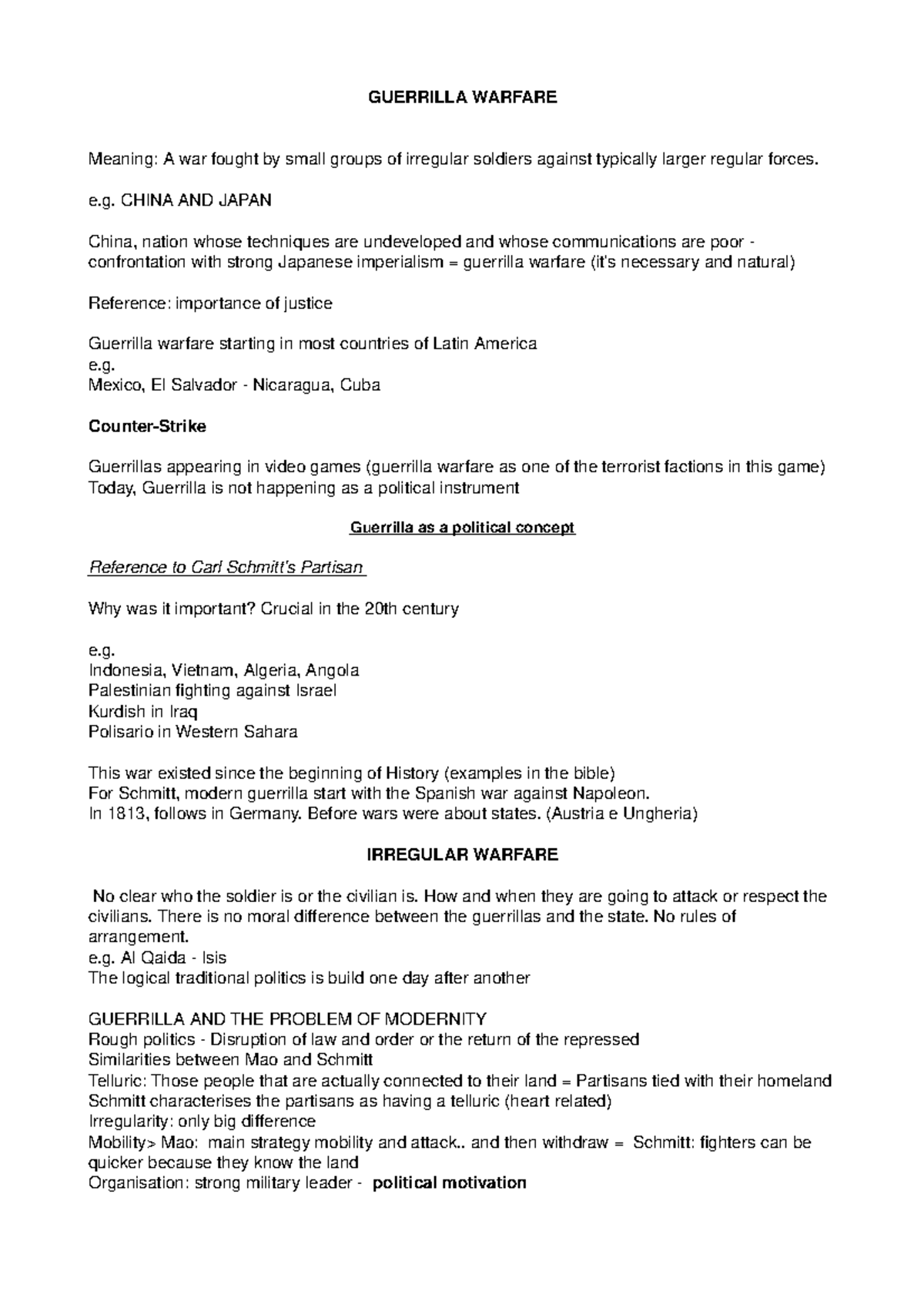 Guerilla Warfare - GUERRILLA WARFARE Meaning: A war fought by small ...