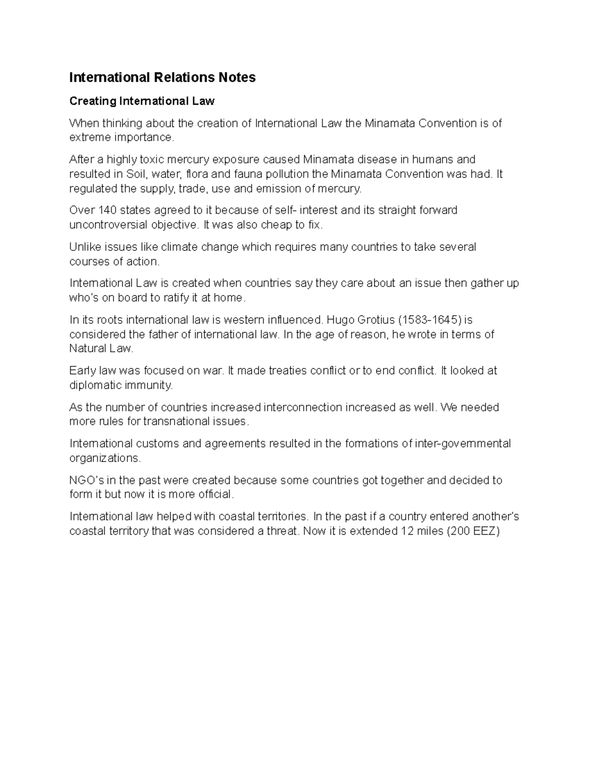 International Relations Notes 2 - International Relations Notes ...