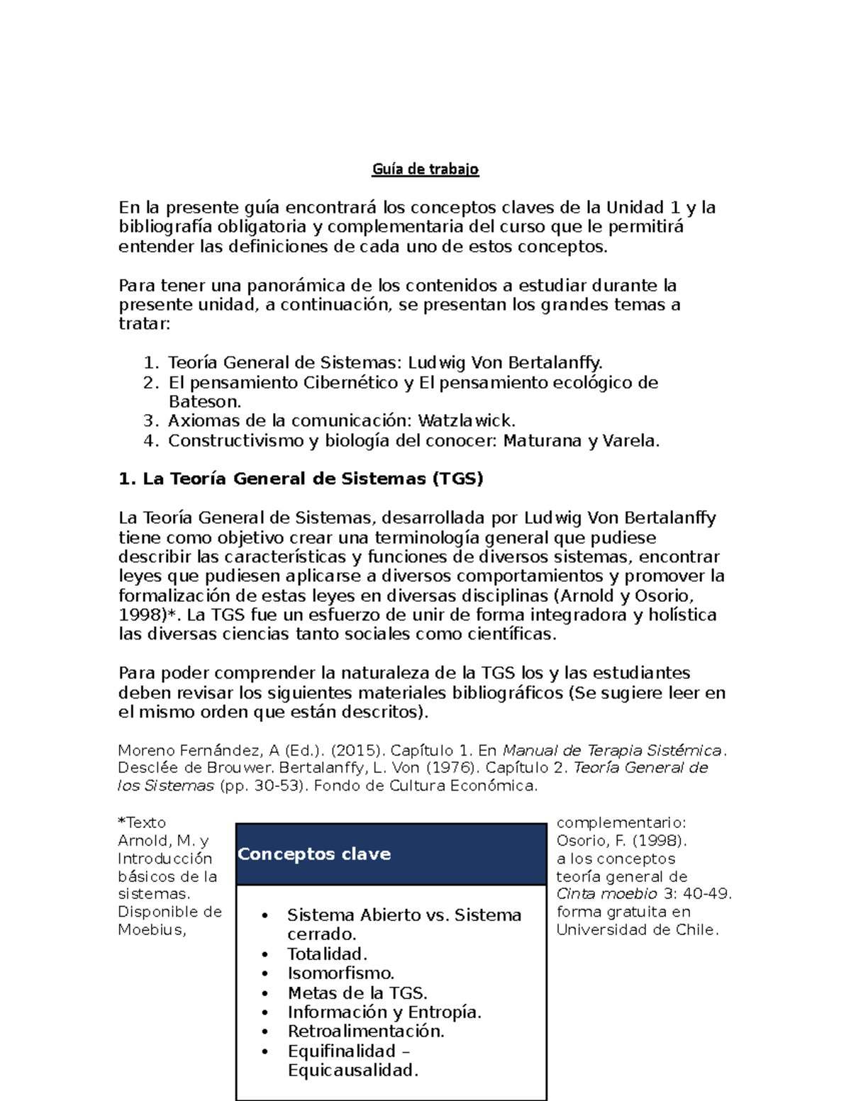 Guía de Repaso Unidad 1 - Guía de trabajo En la presente gu椃Āa ...
