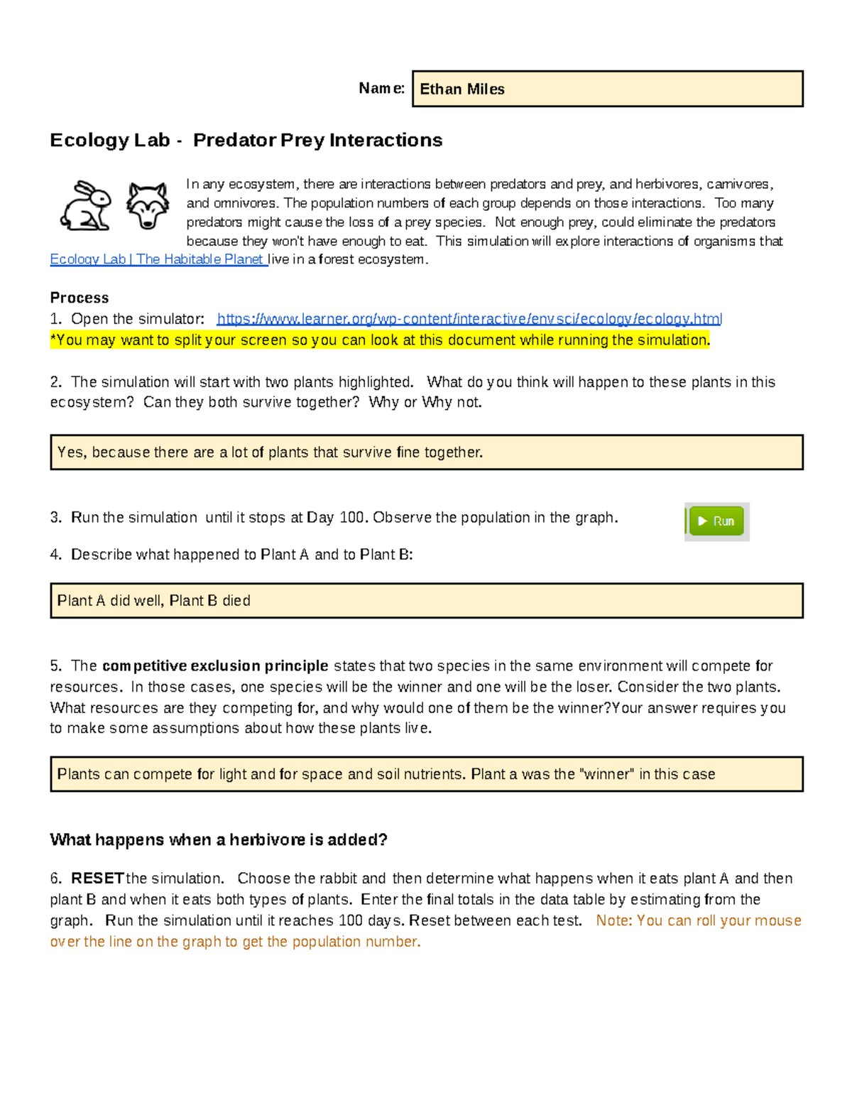 Ethan Miles - Ecology Lab - Predator Prey Interactions Simulation ...