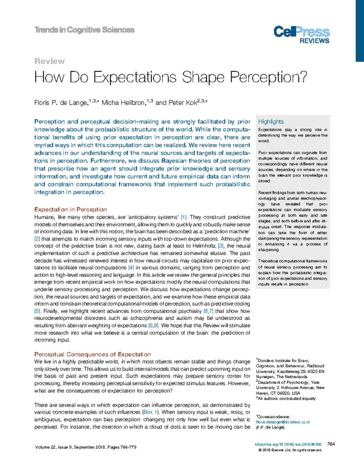 How Do Expectations Shape Perception - Review How Do Expectations Shape ...