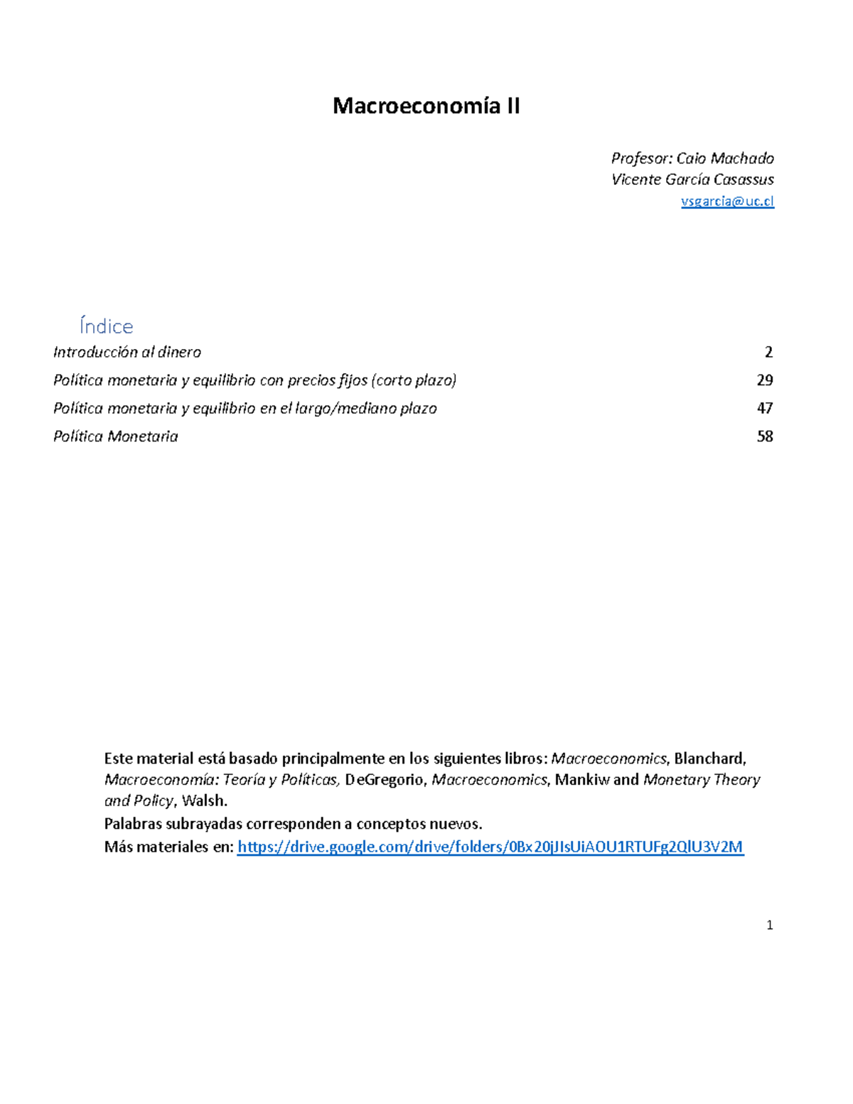 Macroeconomia II - Materia del ramo - Warning: TT: undefined function: 32 Warning: TT: undefined ...