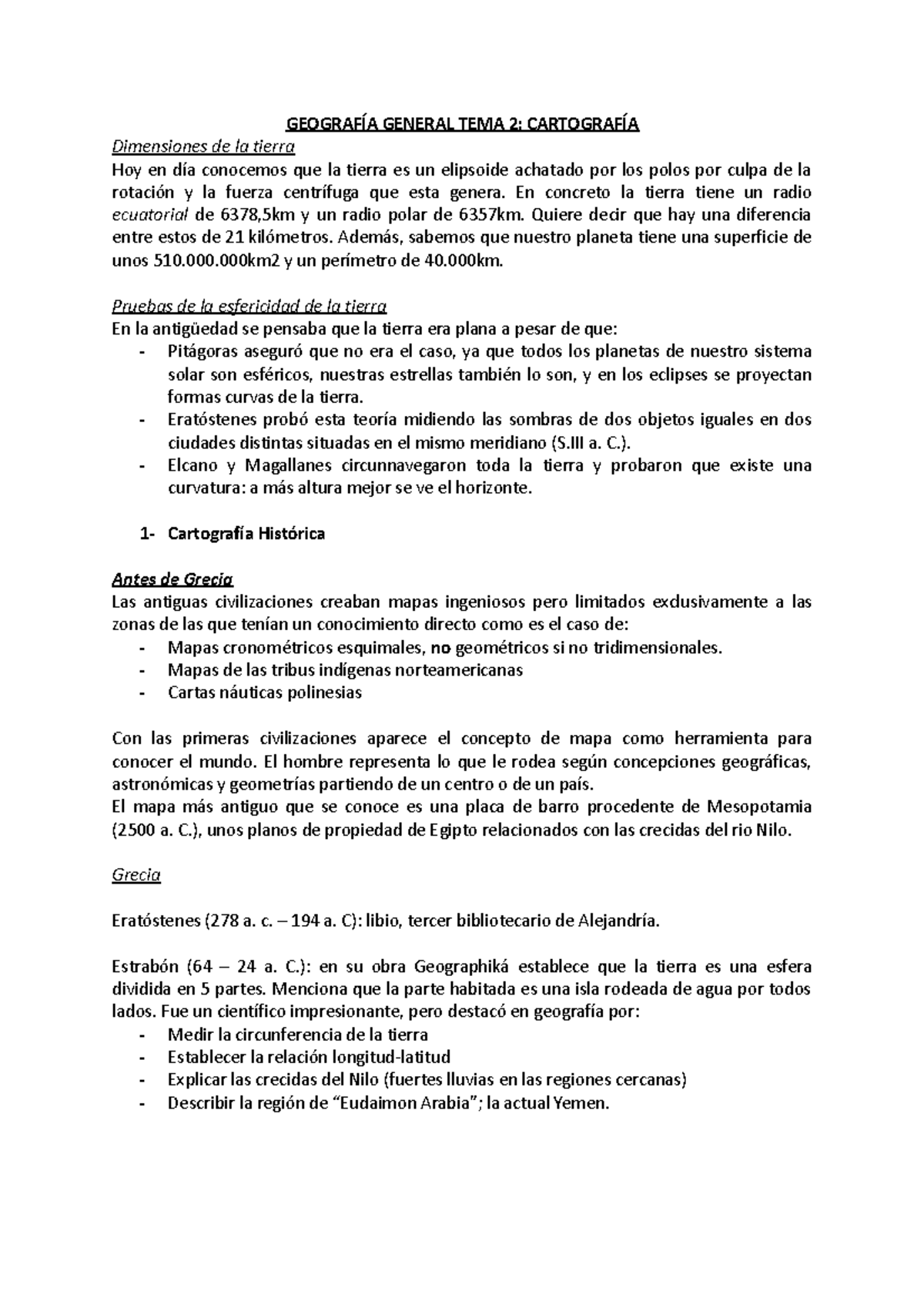 GeografíA General TEMA 2 - GEOGRAFÍA GENERAL TEMA 2: CARTOGRAFÍA ...