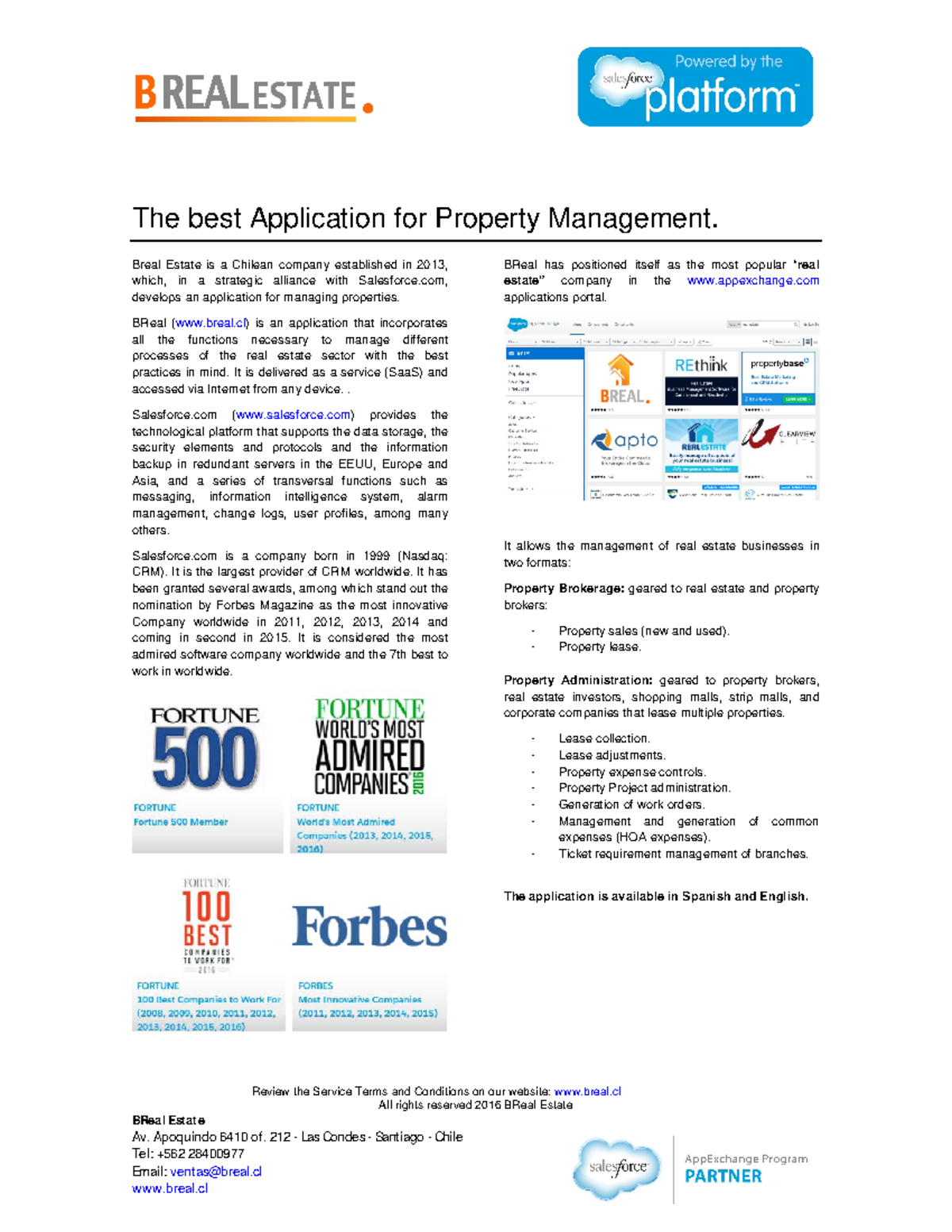 Salesforce property management application - Review the Service Terms and Conditions on our ...