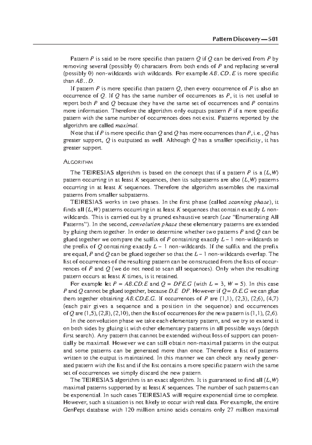 Introduction to bioinformatics-172 - Pattern Discovery — 501 Pattern P ...