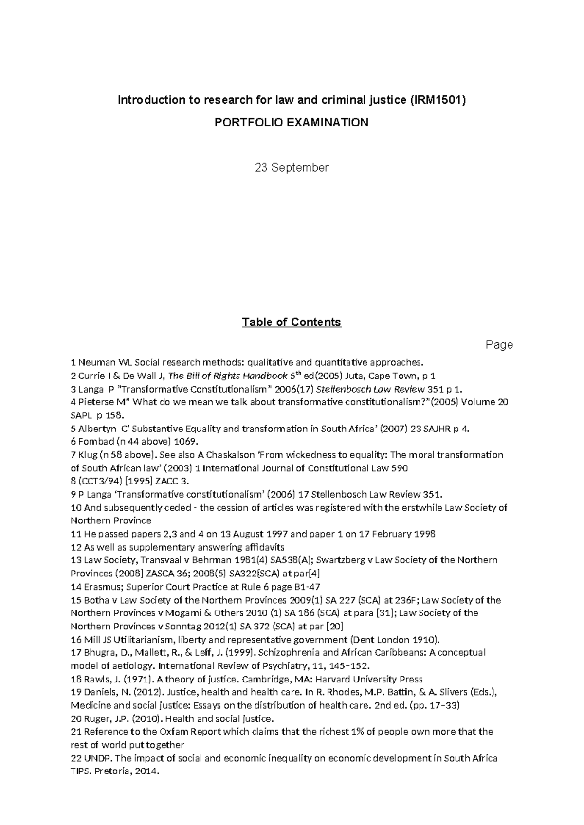 IRM Portfolio - Copy - note - Introduction to research for law and ...