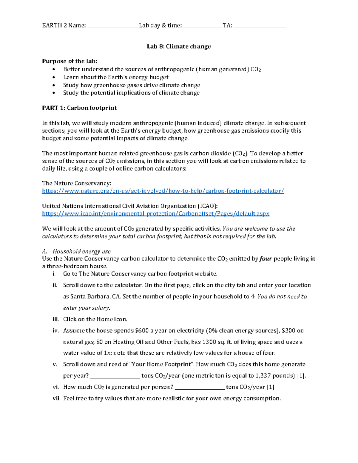 Lab 8 2024W - Labs to practice - Lab 8: Climate change Purpose of the ...