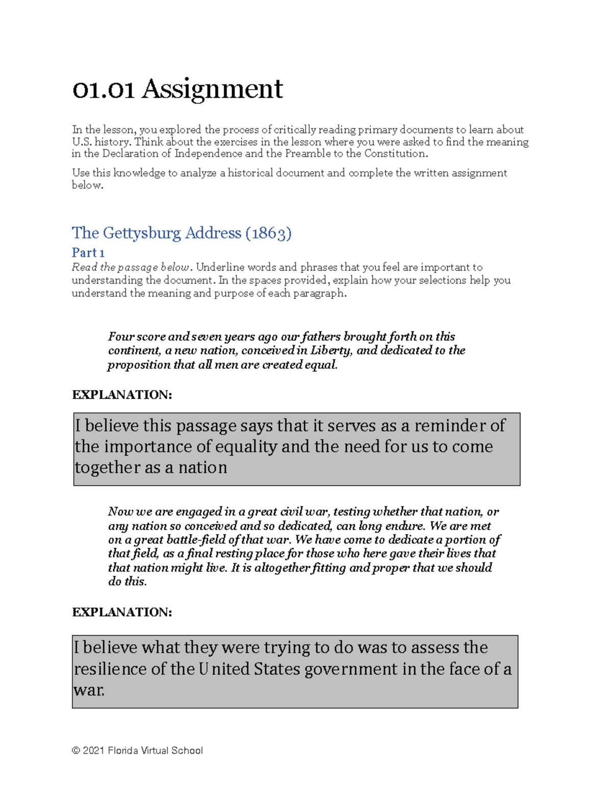 0101 assignment template 2 - 01 Assignment In the lesson, you explored the process of critically ...