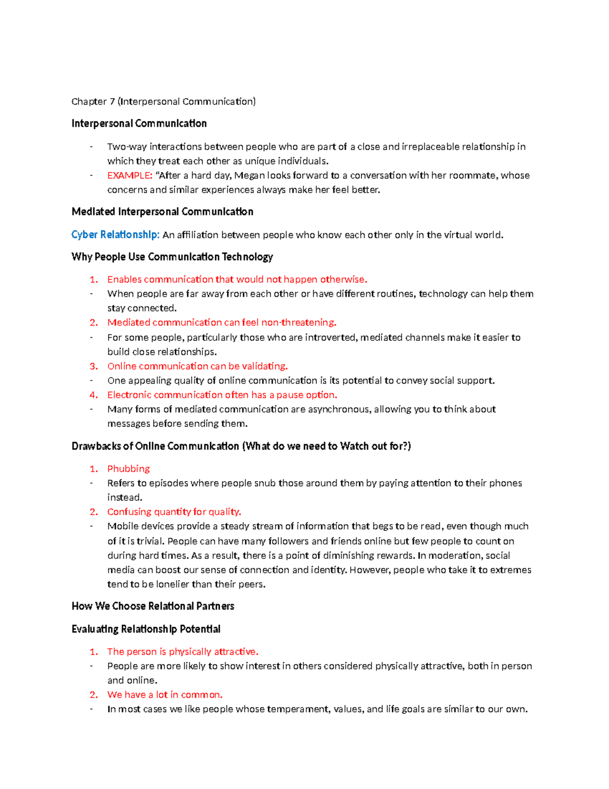 Types of communication - Chapter 7 (Interpersonal Communication ...