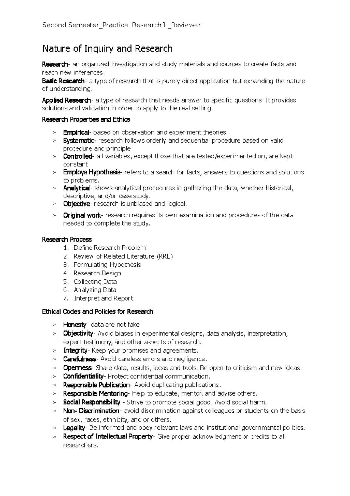 PR1 First-Summative-Test Reviewer - Second Semester_Practical Research1 ...