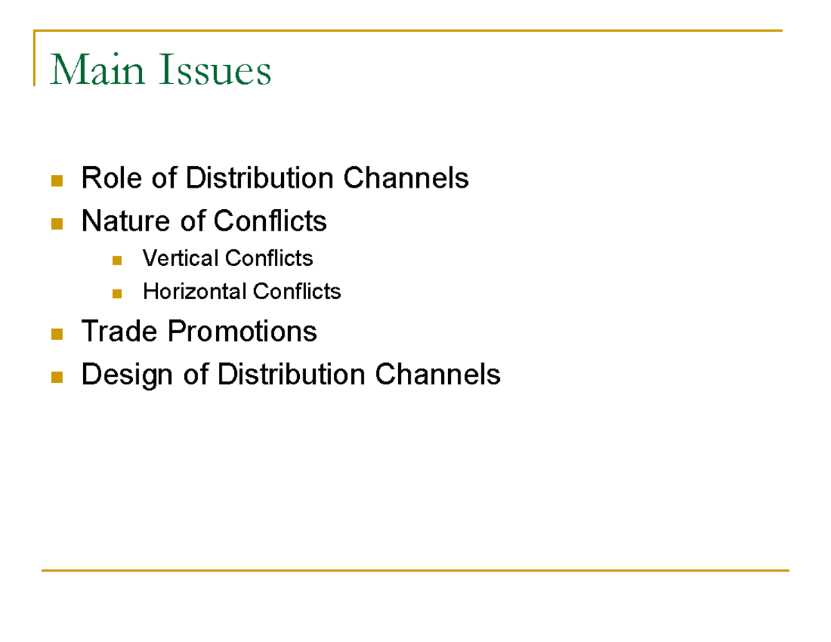 Distribution - Marginal Cost (c) Retail price (pi) Marginal Revenue ...